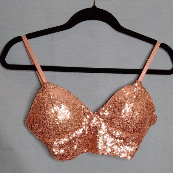Mind Code | Tops | Gold Sequin Bralette | Poshmark